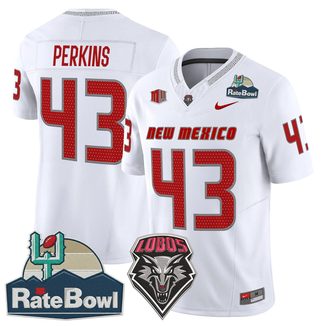 New Mexico Lobos 2025 Rate Bowl Vapor Limited Jersey - All Stitched ...