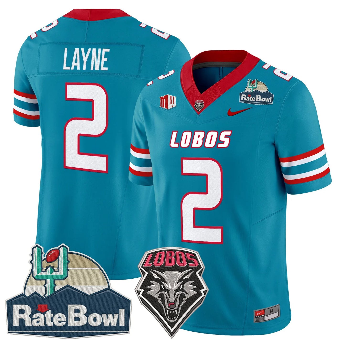 New Mexico Lobos 2025 Rate Bowl Vapor Limited Jersey - All Stitched ...